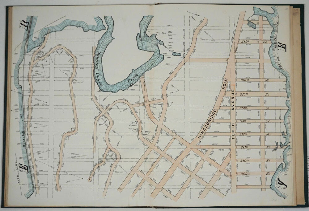 Map of the City of New York. Parts I & II. Showing the Streets, Avenues ...